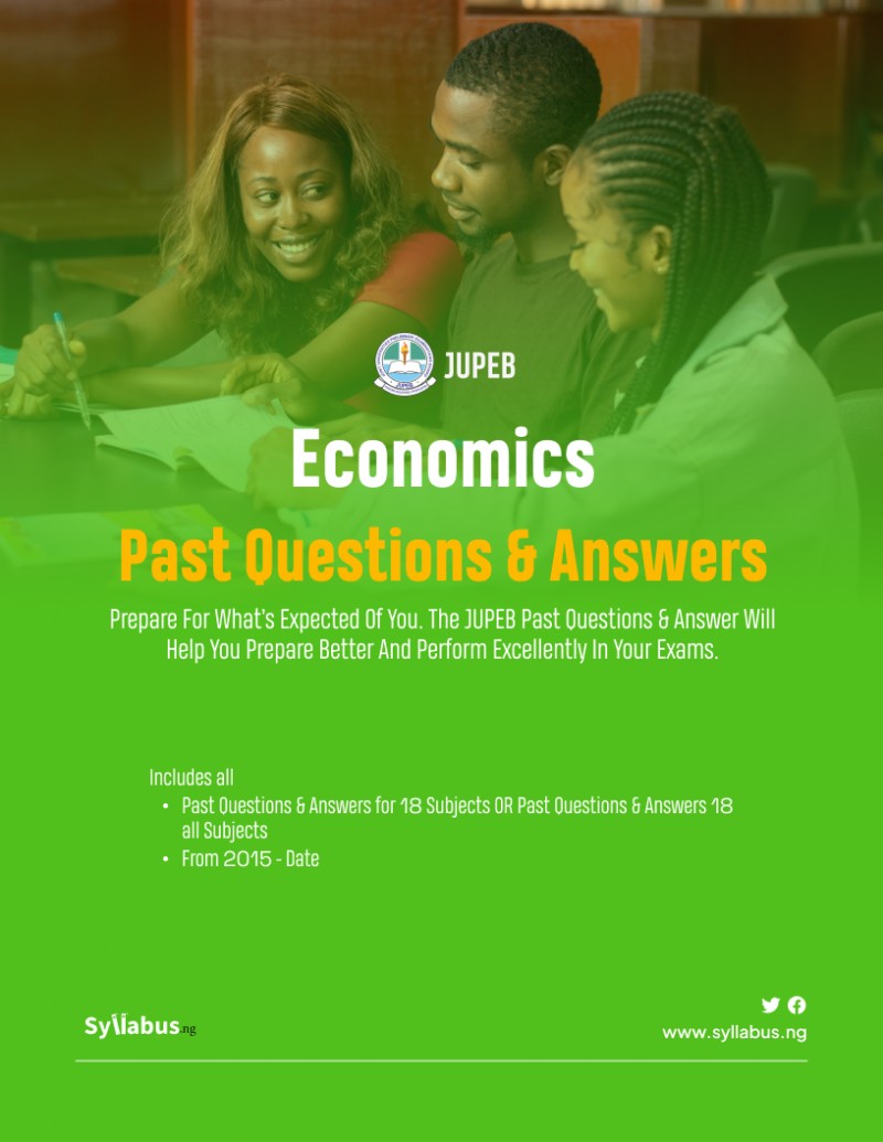 Buy JUPEB Economics Past Questions by Syllabus NG on Selar