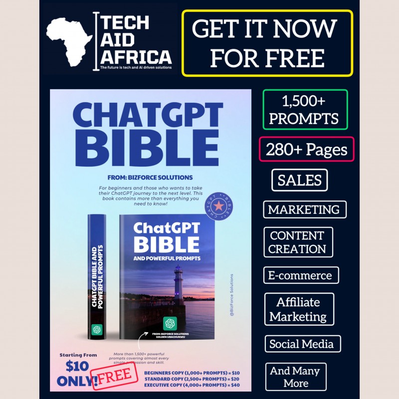 Get ChatGPT Bible (From Tech Aid Africa) by Tech Aid Africa on Selar