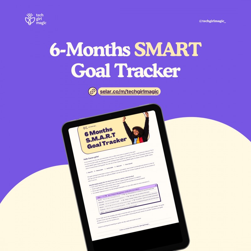 Get TGM 6-months SMART goal-tracker by Tech Girl Magic Community on Selar