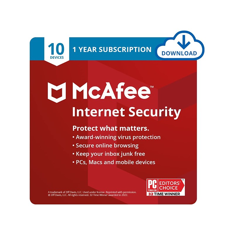 Buy McAfee Internet Security - 10 Devices 1 Year by Techlover Store on Selar