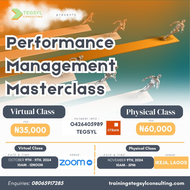 Buy PERFORMANCE MANAGEMENT AND KPI IMPLEMENTATION MASTERCLASS (PHYSICAL) by TEGSYL Consulting on ...