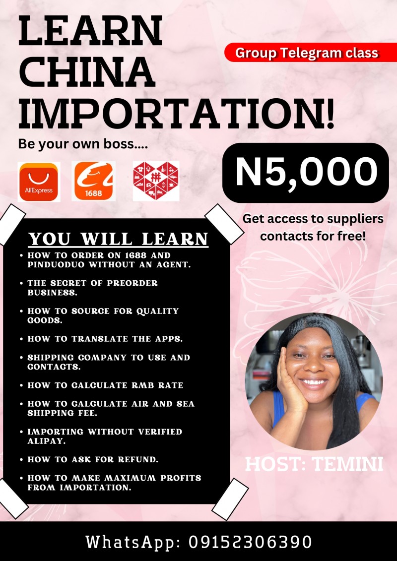 Buy CHINA IMPORTATION CLASS by Teminioluwa Anne Marcus on Selar