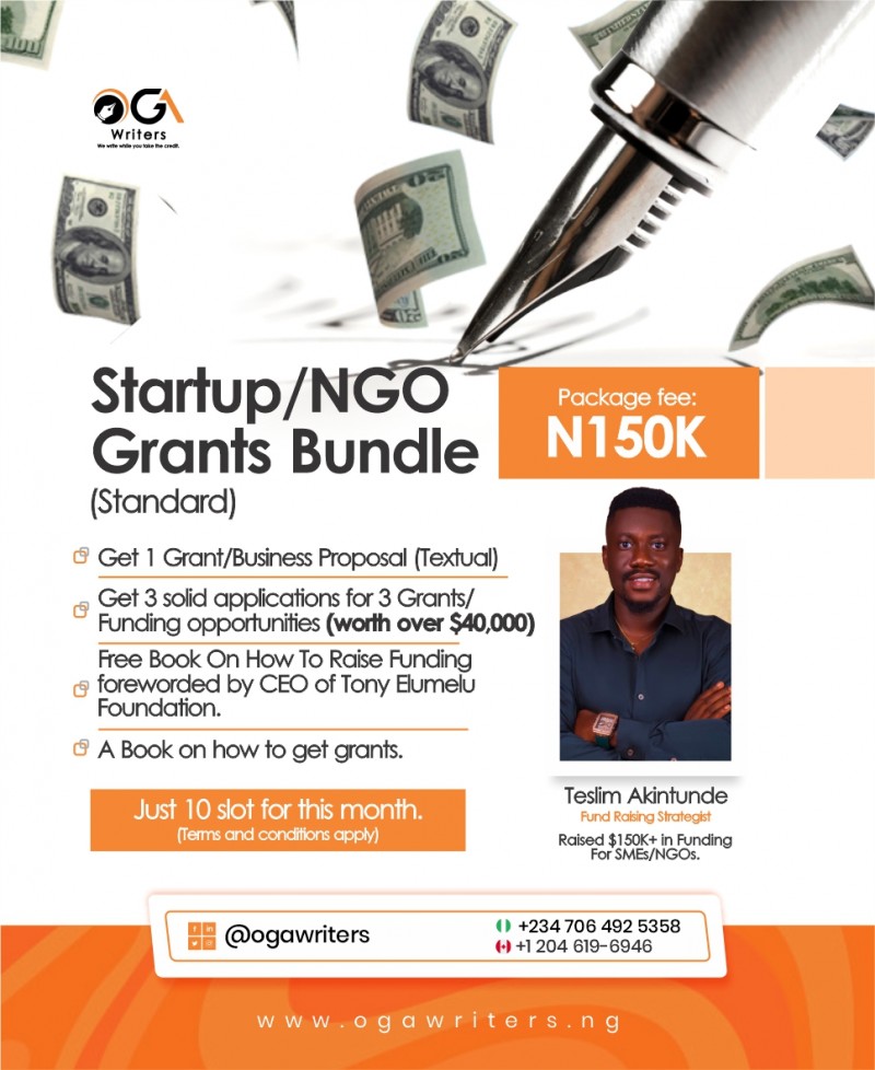 Buy Startup/NGO Grants Bundle (Standard) by Teslim Akintunde on Selar.co