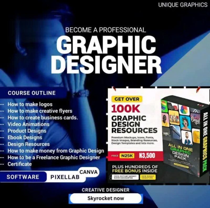 Buy Advanced Graphic Design Package 💯(FULL COURSE) ️ by The Ultimate Masterclass on Selar