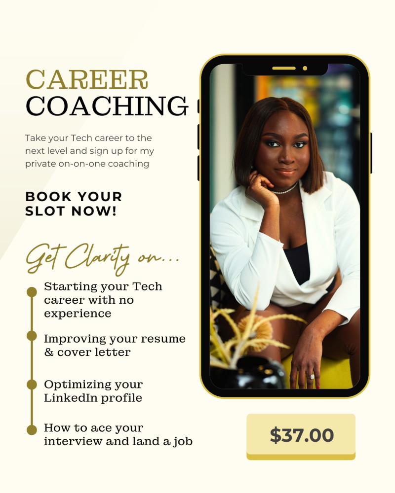 Buy Intensive Impact Private Tech Career Coaching by Esther Adebayo on Selar