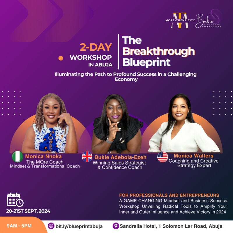 Buy The Breakthrough Blueprint Abuja Workshop by The MOre Coach on Selar