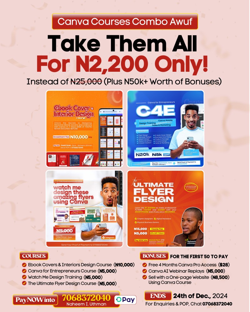 Buy Canva Courses Combo Awuf by Naheem Uthman on Selar