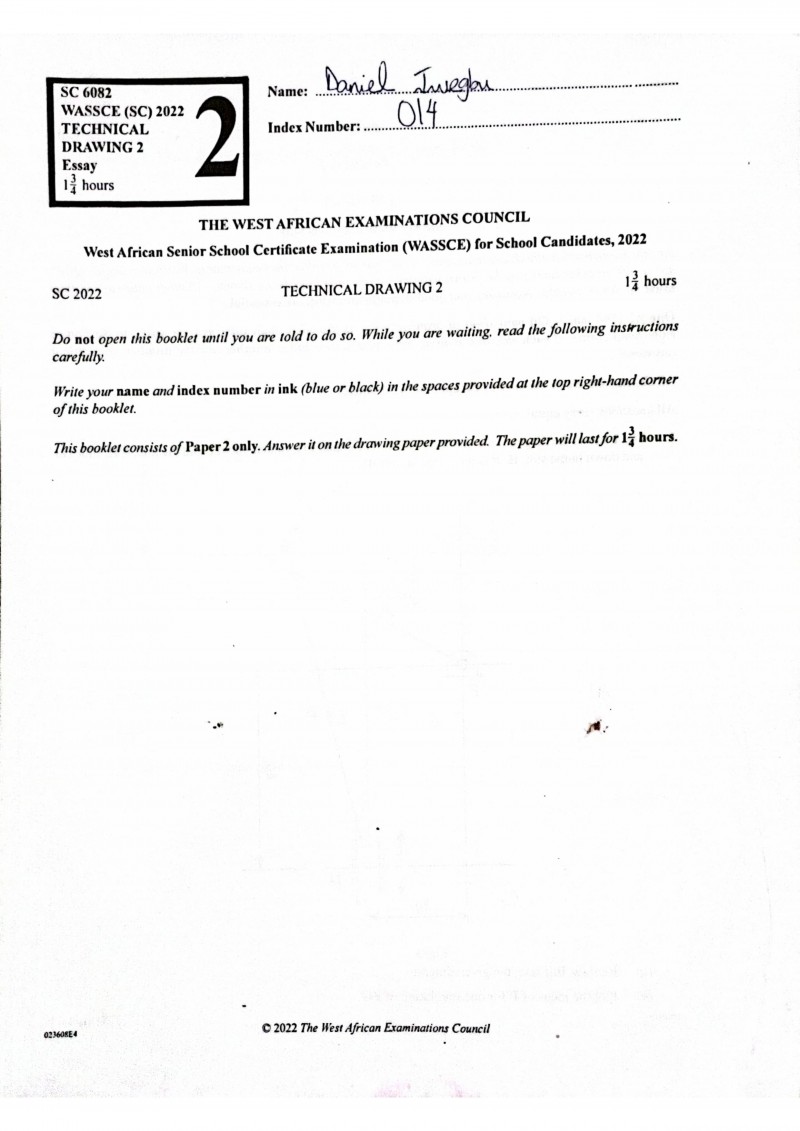 Get WAEC 2022 TECHNICAL DRAWING PAPER 2 - THEORY by Theophilus Omidiji ...
