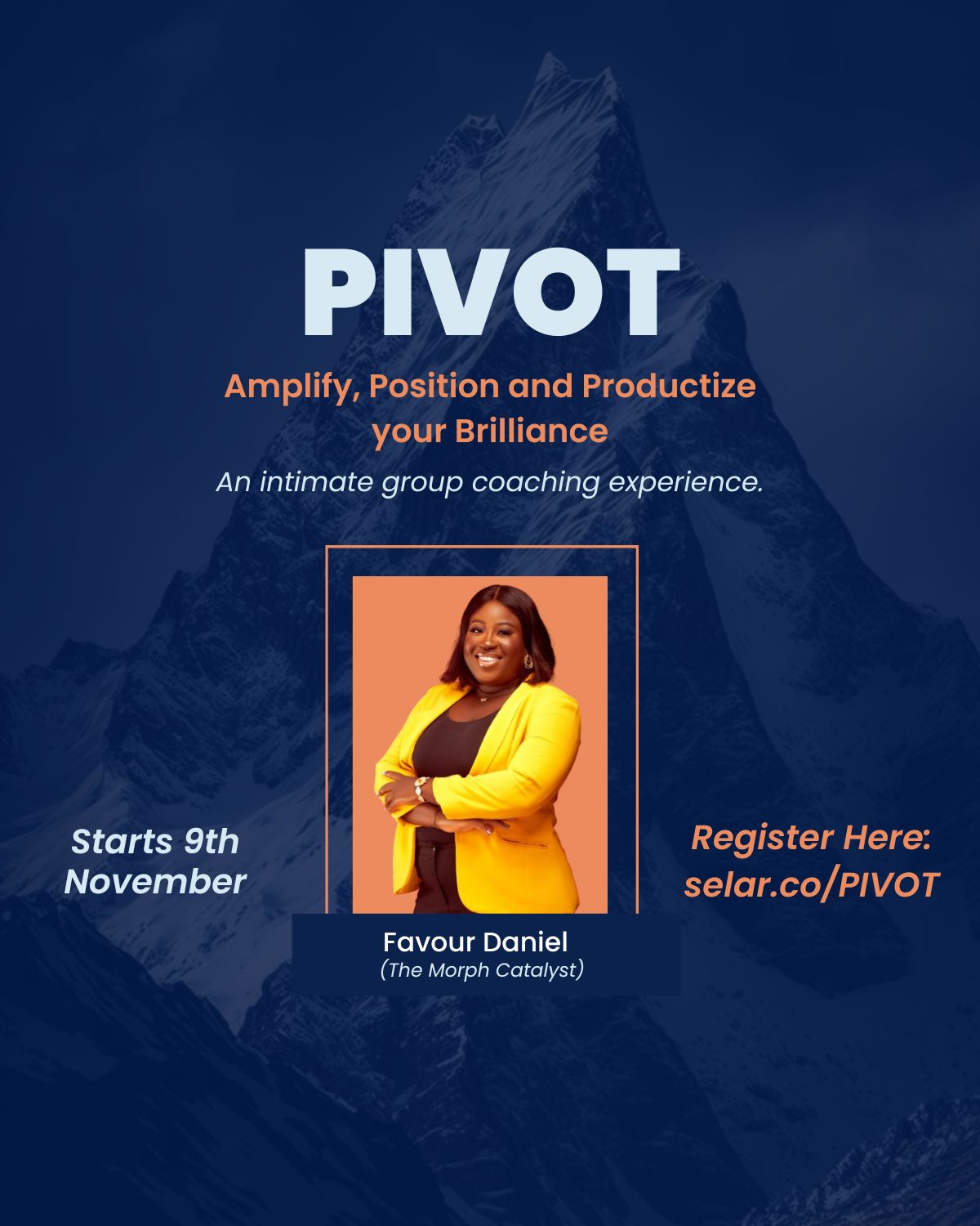 Buy PIVOT Group Coaching {Replay} by Daniel Favour Fiyinfoluwa on Selar