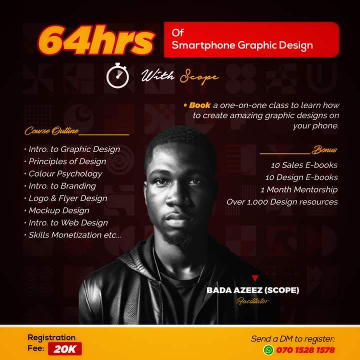 Buy Smartphone Graphic Design Class by Bada Azeez on Selar