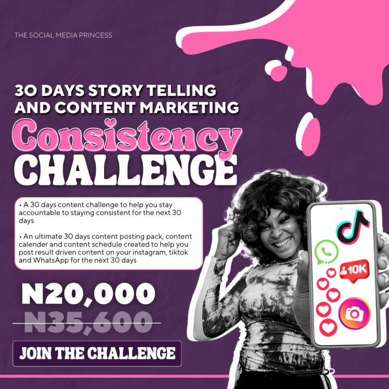 Buy 30 DAYS STORYTELLING AND CONTENT MARKETING CONSISTENCY CHALLENGE by Ifeoluwatumilara ...