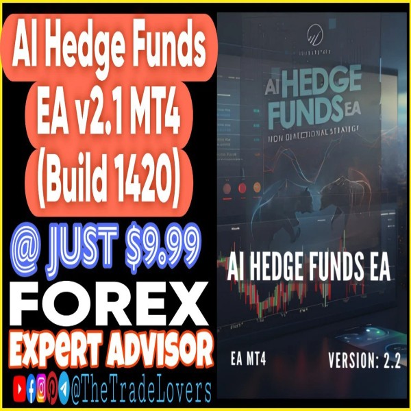 Buy AI Hedge Funds EA V2.1 MT4 (Works on Build 1421+) by The Trade Lovers on Selar