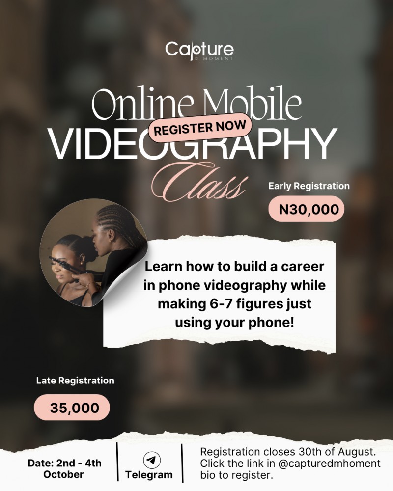 Buy Online Phone Videography Class by Vicky Edward on Selar
