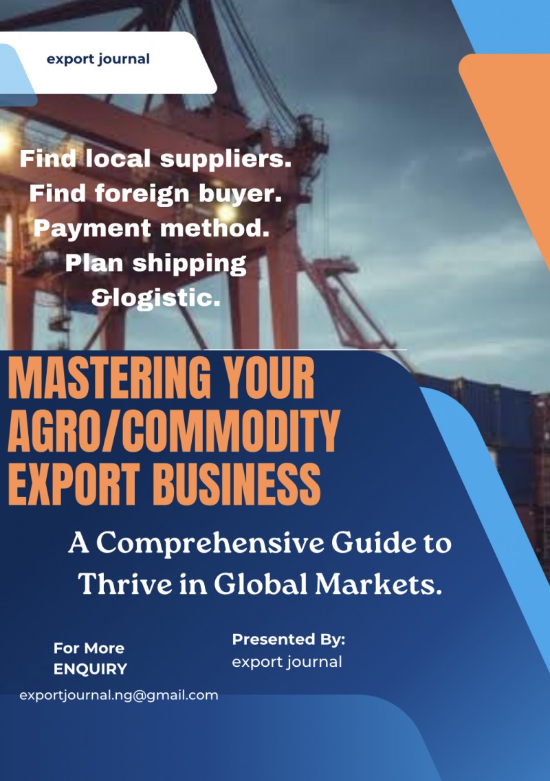 Buy Mastering Your Agro/Commodity Export Business by Global Farming on Selar