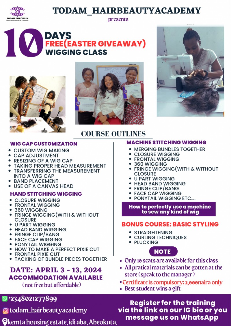 Buy Todam_hairbeautyacademy Easter Giveaway by Todam Emporium on Selar