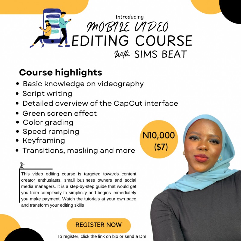 Buy Mobile Video Editing Course by Tolani Lawal on Selar