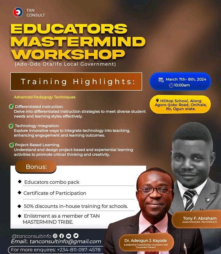 Get Educators Mastermind Workshop by Tony Abraham on Selar