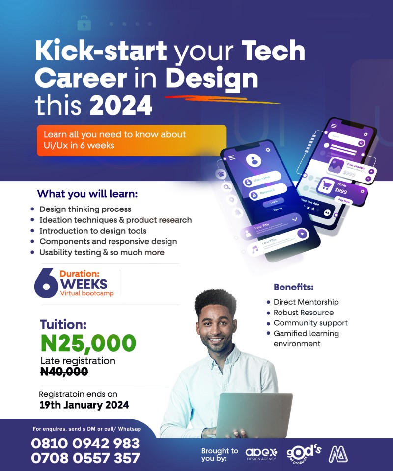 Buy Kickstart your tech career in design this 2024 by god's of products on Selar