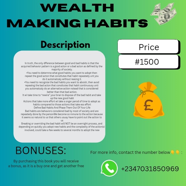 Buy Wealth Making Habits by Ugwuanya Joseph Opara on Selar