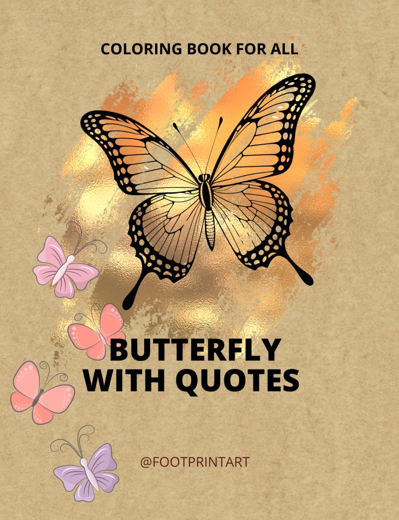 Get Butterfly with Quotes Coloring pages For all : printable pages for ...