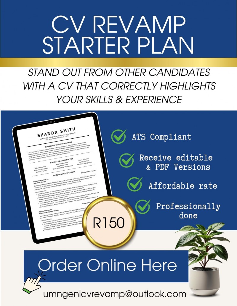 Buy CV Revamp Service (R150) by uMngeni Hiring Solutions on Selar