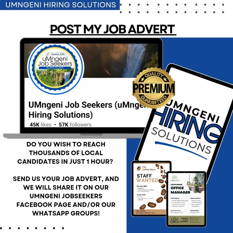 Get SHARE JOB ADVERT by uMngeni Hiring Solutions on Selar