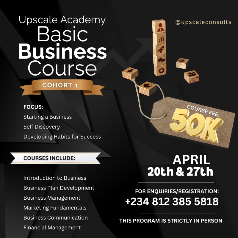 Buy Upscale Basic Business Course Cohort 1 by Upscale Consults on Selar