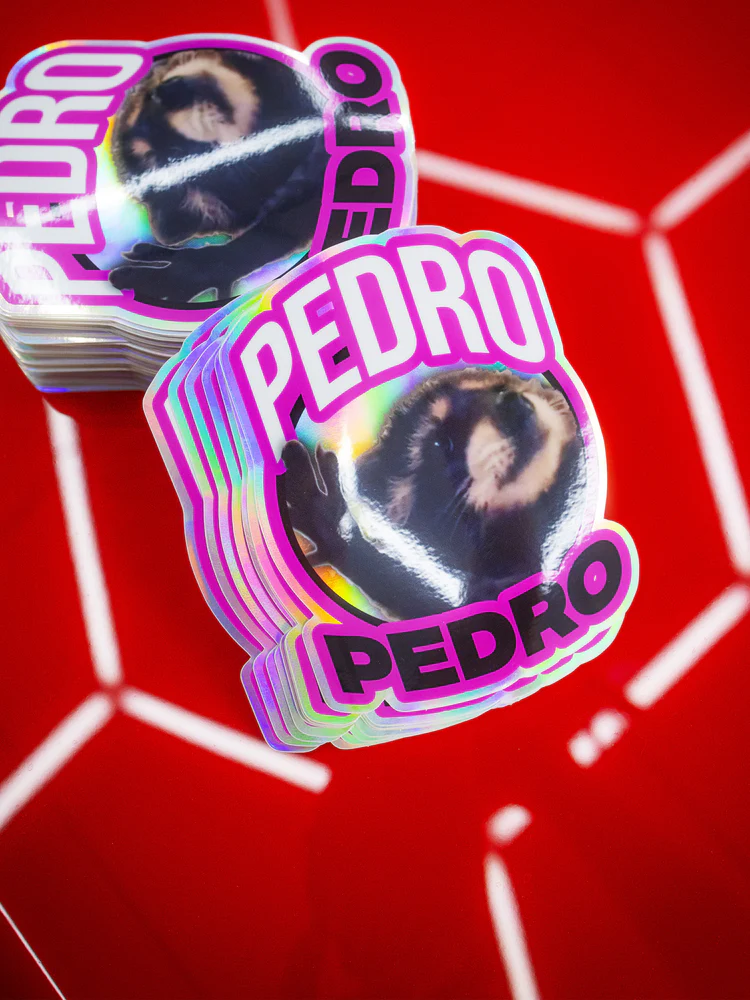 Buy 'PEDRO PEDRO ' OIL SLICK STICKER HOLO by UP STORE GLOBAL on Selar.co