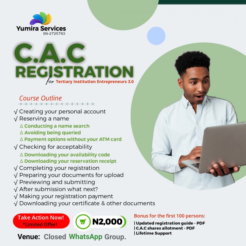 Buy CAC REGISTRATION by Utip Etim Akaka on Selar
