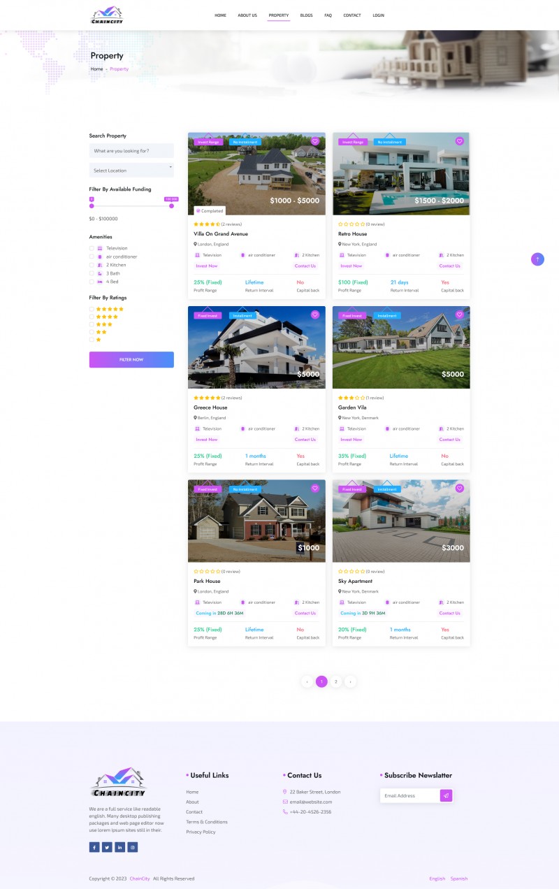 Buy ChainCity - A Complete Real Estate Investment Platform by V3design Technology on Selar