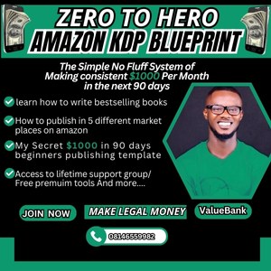 Buy ZERO TO HERO AMAZON KDP BLUEPRINT by Valuebank Digital Store on Selar
