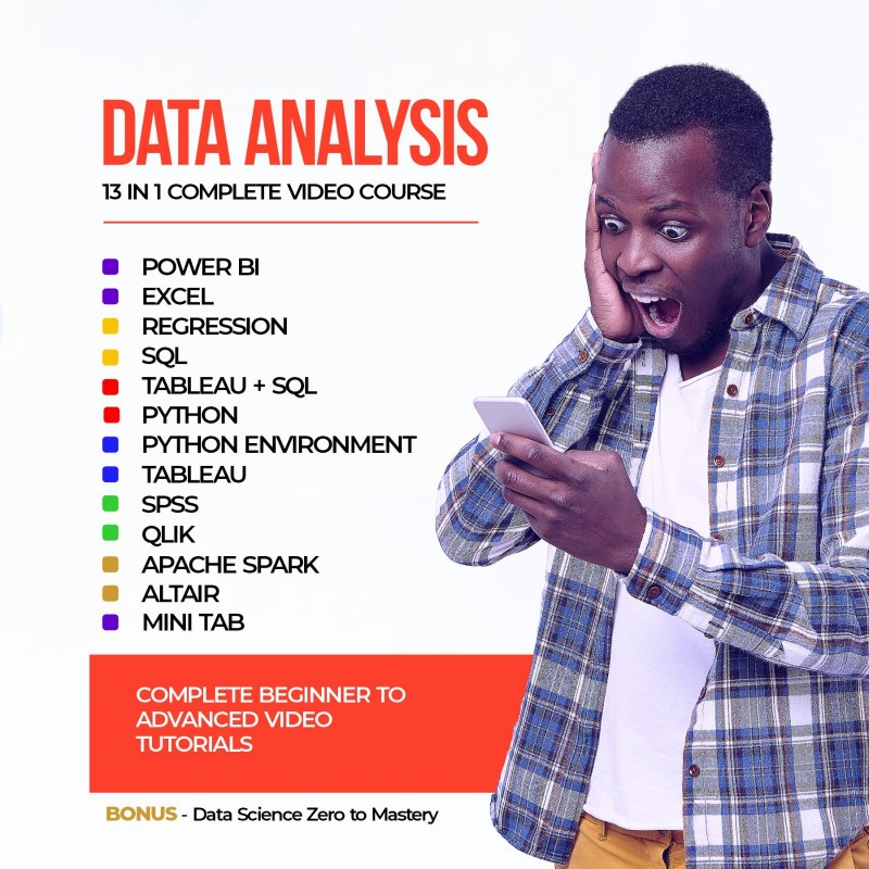 Buy 15 in 1 Data Analysis & Visualization Video Course by Victor David ...