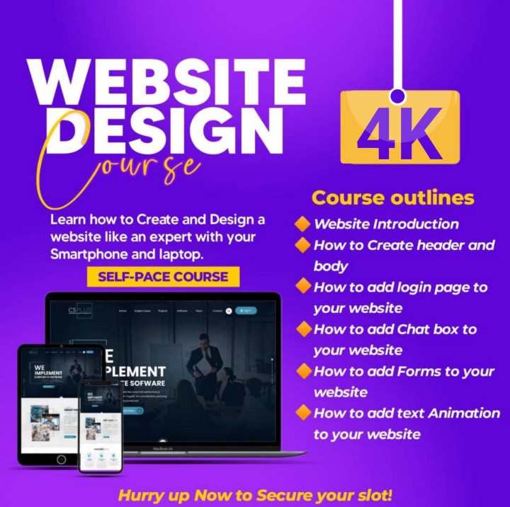 Buy WEBSITE DESIGN COURSE Learn how to Create and Design a website like an expert with your ...