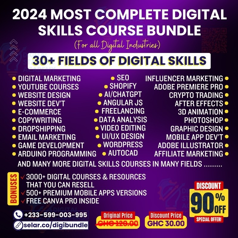 Buy 2024 MOST COMPLETE DIGITAL SKILLS COURSE BUNDLE (For all Digital ...