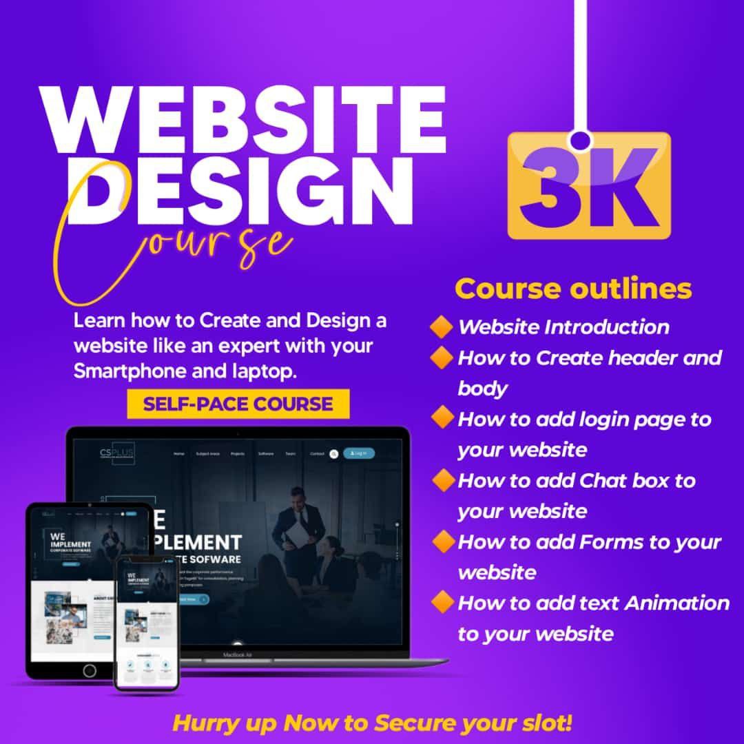 Buy Website design course by Yirkyene Stephen Nyorkaa on Selar