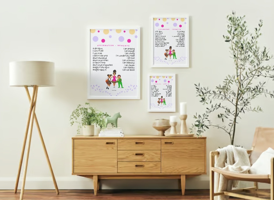 Buy Igbo- English affirmation frame printable (A3) by Yoyas Tribe on Selar