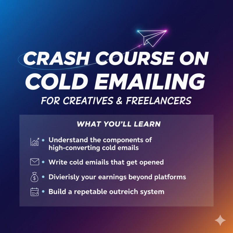 Buy Cold Emailing Crash Course for freelancers and Creatives by ...