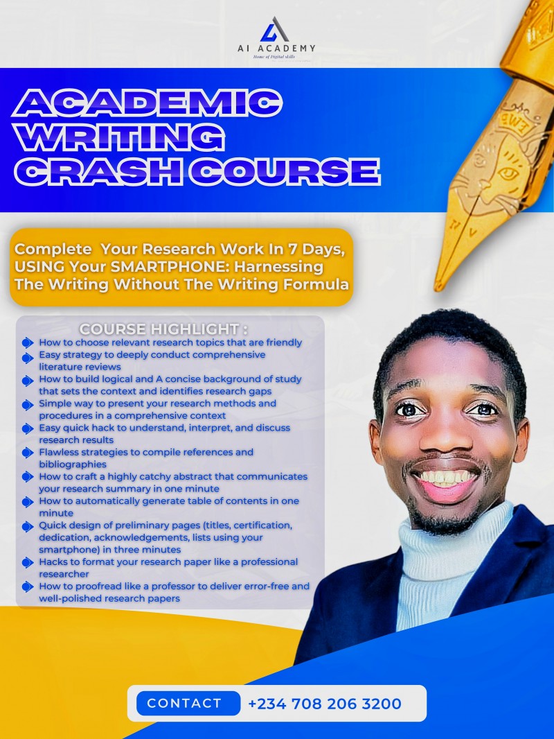 Buy Academic writing Crash course by Ademola Joshua on Selar