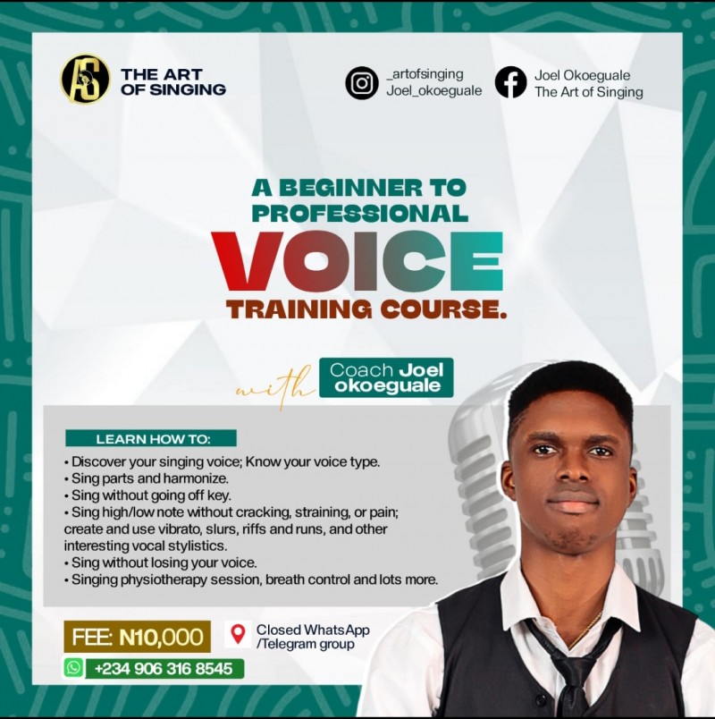 Buy A BEGINNER TO PROFESSIONAL VOICE TRAINING PROGRAMME by THE ART OF ...