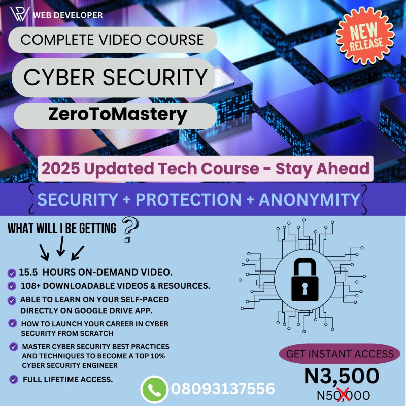 Buy ZeroToMastery - Complete Video Course On Cybersecurity Bootcamp by ...