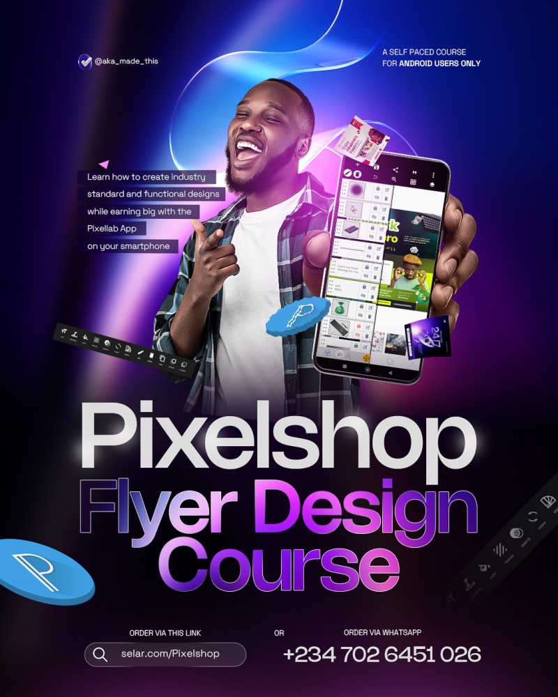 Buy Pixelshop Flyer Design Course by Akachukwu Okwuosa on Selar