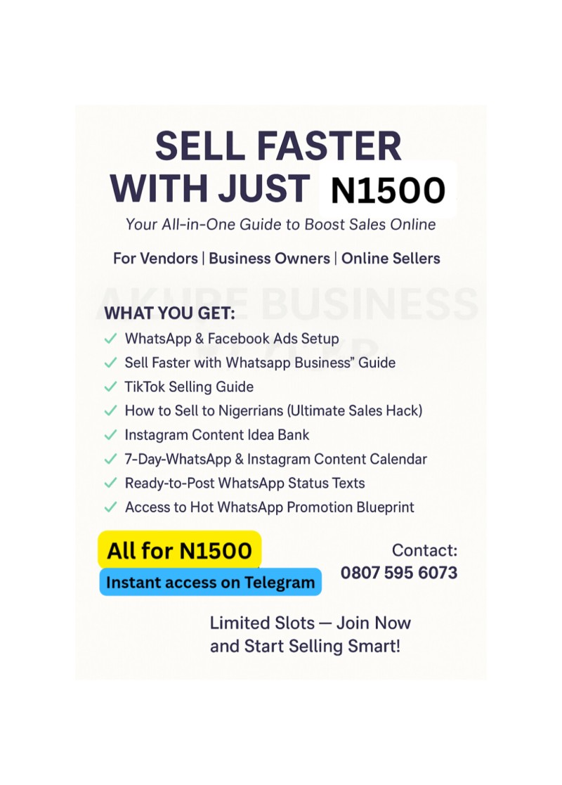 Buy 🚀 THE ULTIMATE ONLINE SELLING BUNDLE – JUST ₦1,500! 🚀 (Telegram needed) by ...
