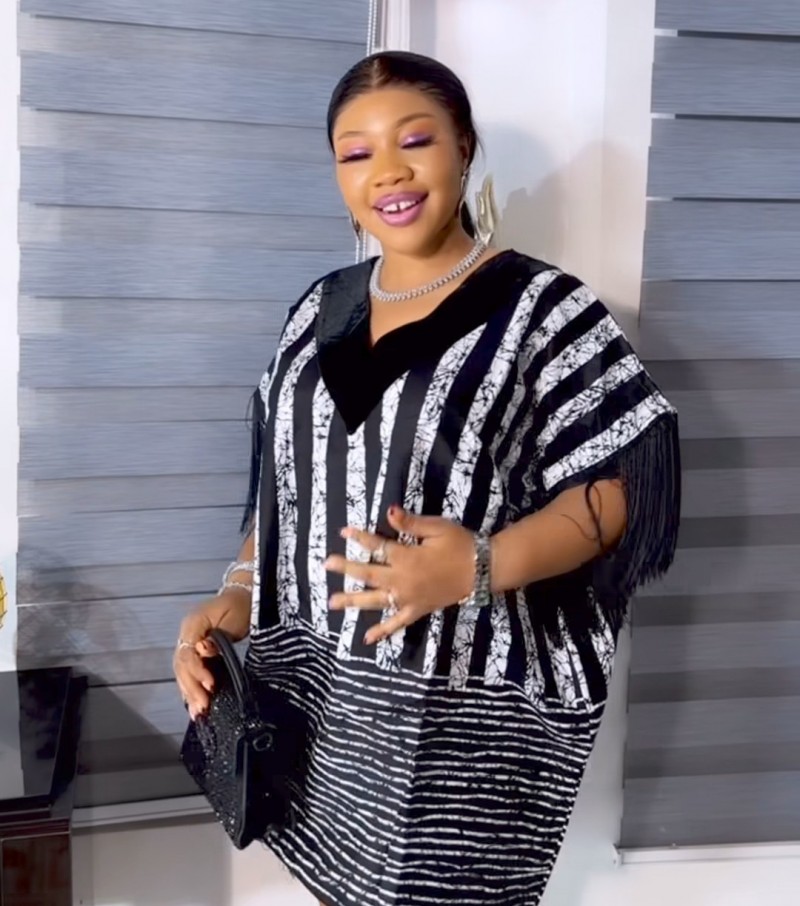 Buy Ankara mini Boubou with Fringe by Anita Solomon on Selar