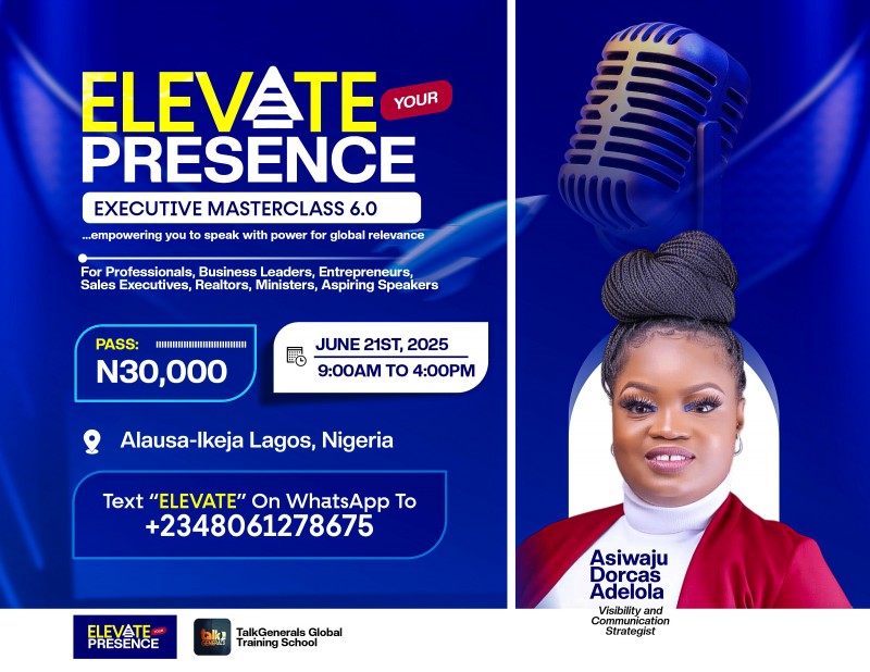 Buy ELEVATE YOUR PRESENCE by Asiwaju Dorcas on Selar