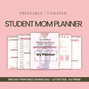 Get Student Mom Daily Planner & Time-Blocking Template by BLOOM MAMAS ...