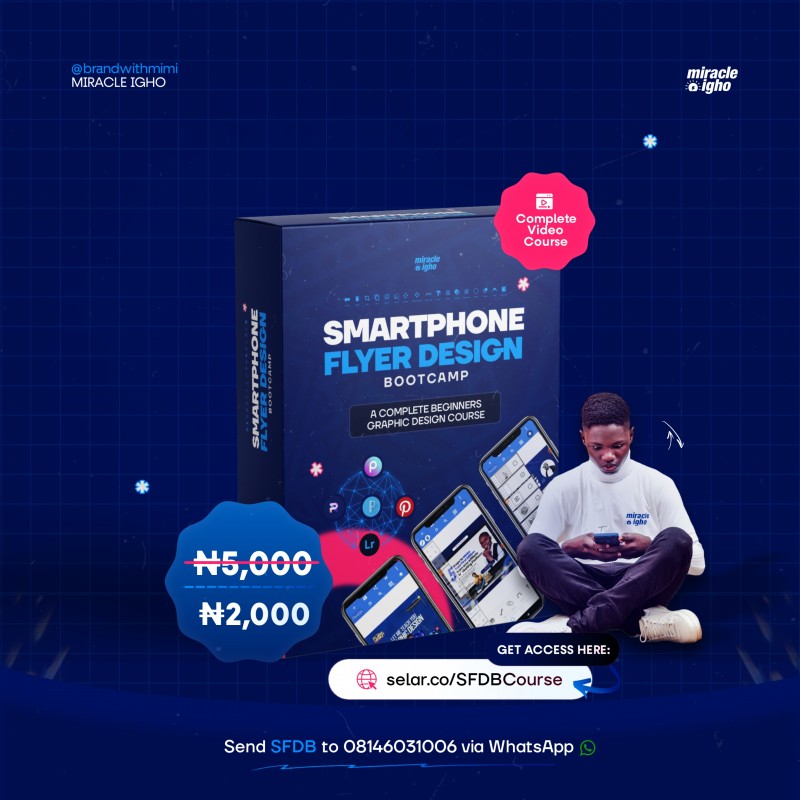 Buy Smartphone Flyer Design Course by MIRACLE IGHO OGHENEROH on Selar