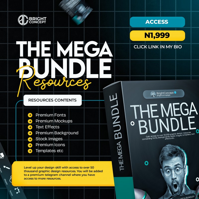 Buy MEGA BUNDLE (All my Graphic Design Resources) by Bright ...