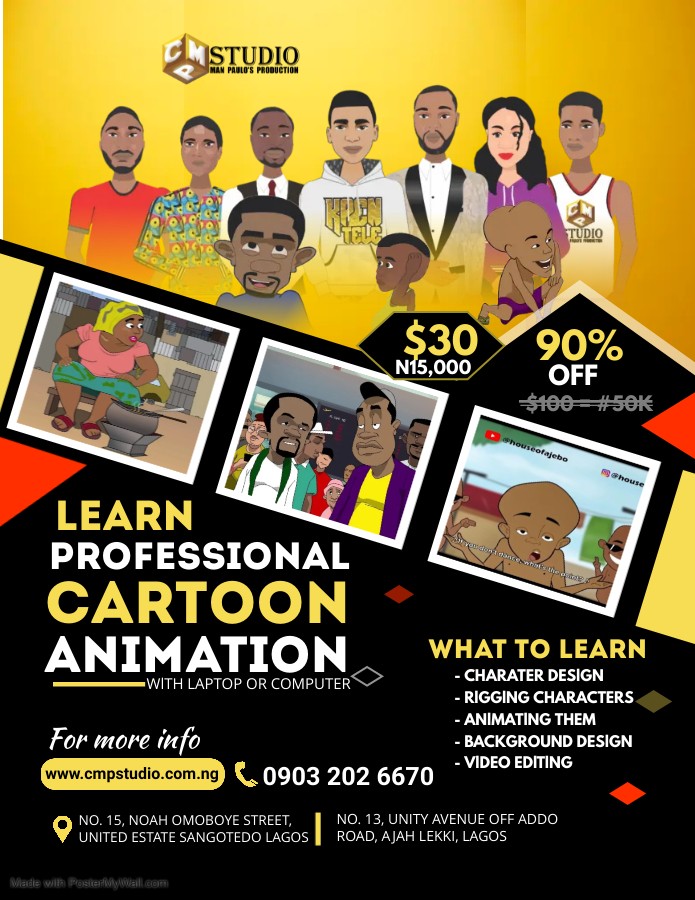 Buy Full 2D Cartoon Animation Training by CMP STUDIO on Selar