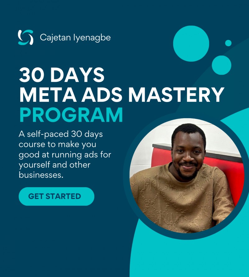 Buy 30 Days Facebook Ads Mastery Program by Cajetan Iyenagbe on Selar