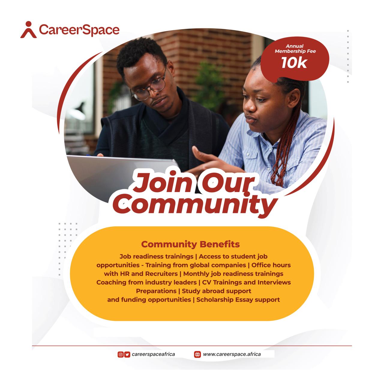 Subscribe Careerspace Community Membership by Careerspace Africa on Selar